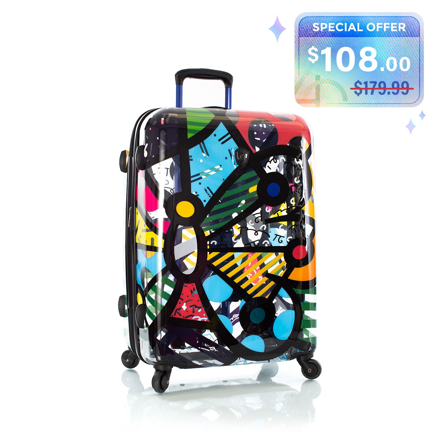 Britto - Butterfly Transparent 26 Inch Luggage - The Art of Modern Travel™